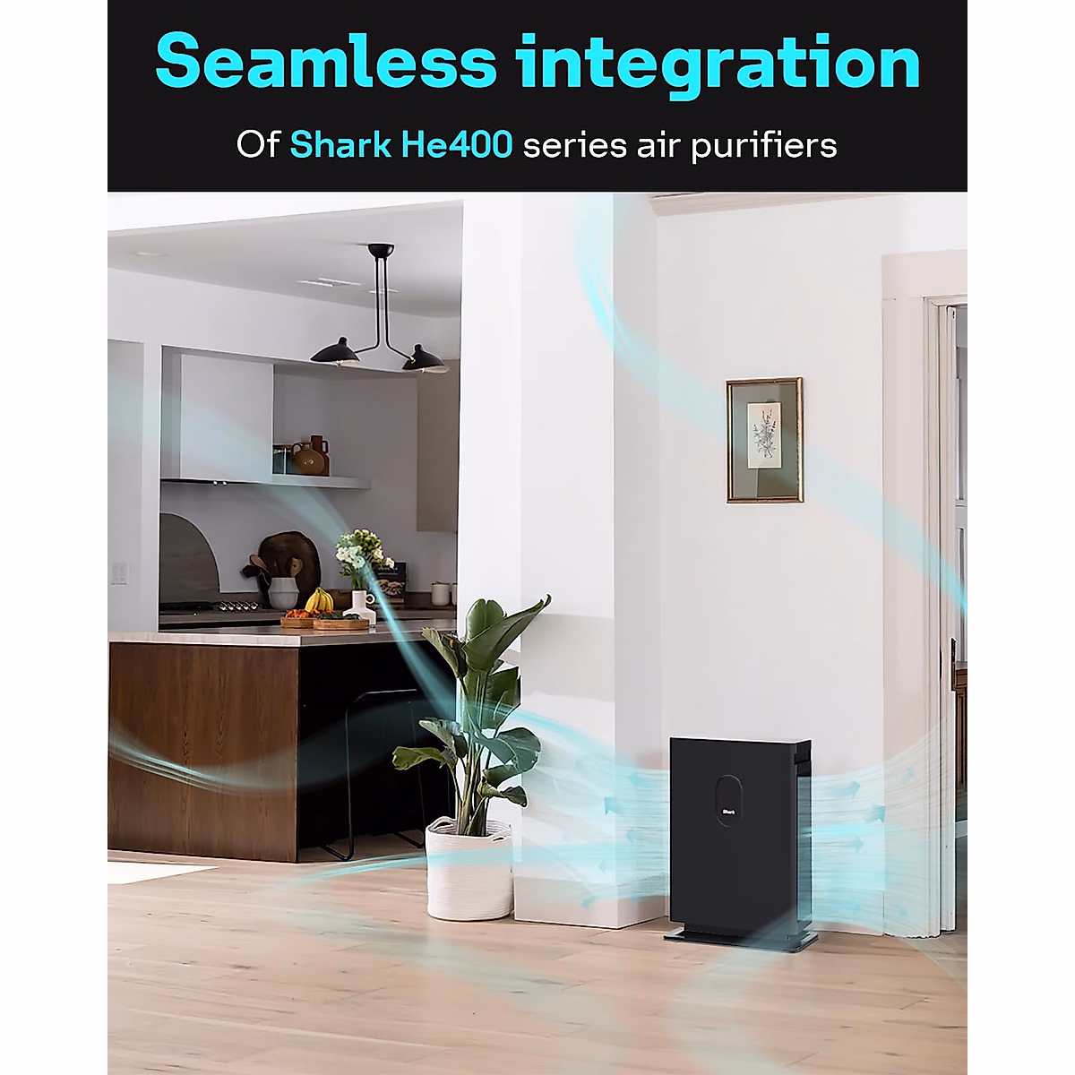 True HEPA Filter Replacement for Shark Air Purifier 4, Compatible with Shark HE400, HE401, HE401C, HE401NP, HE402, HE402C, HE405, UA415, Compare Part No. HE4FKBAS, HE4FKPET, HE4FKPETMB, HE4FKPRO