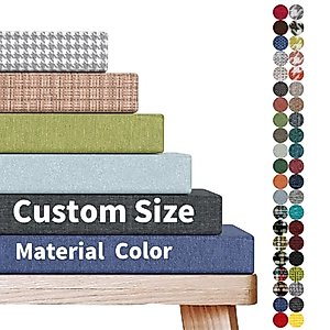 Detiblue Custom Bench Cushion Outdoor Cushions for Patio Furniture Indoor Bay Window Seat Porch Swing Bench Cushions Non-Slip Bench Pads 70D High Elastic Sponge