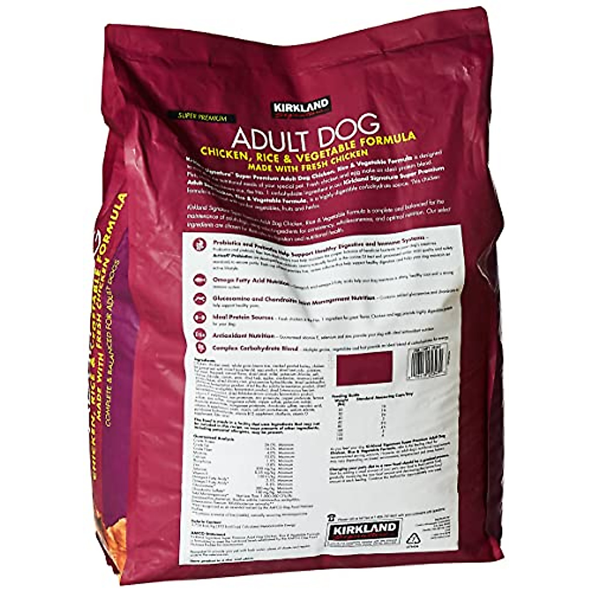 Kirkland Signature Adult Formula Chicken, Rice and Vegetable Dog Food 40 lb.