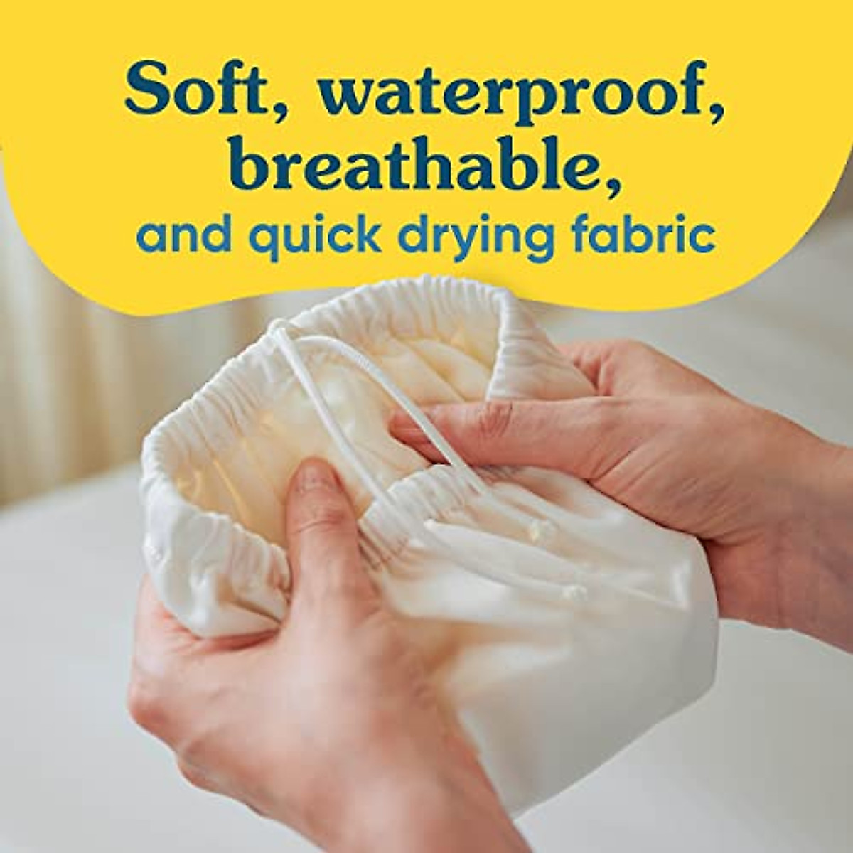 Charlie Banana Baby Reusable and Washable Swim Diaper for Boys or Girls, White, Medium