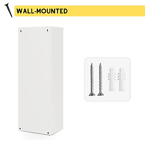 CEHA Metal Tilt-Out Multipurpose Cabinet with Hideaway Drawers- Durable Bathroom/Kitchen/Pantry/Kids' Room Organizer - Wall Mountable Versatile Separator, Double, 11" x 37" x 13", White