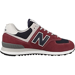 New Balance Men's 574 V2 Essentials Sneaker, Red/Navy, 11