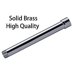 G-Promise Solid Brass Shower Head Extension Arm, 7 Inch Shower Arm Extension, Shower Head Extender, Lower Shower Head, All Solid Brass Construction, Chrome (shower arm extension)