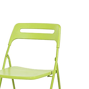 VejiA Green Folding Chair, Folding Chair with Backrest, Office Chair, Conference Chair, Family Dining Chair