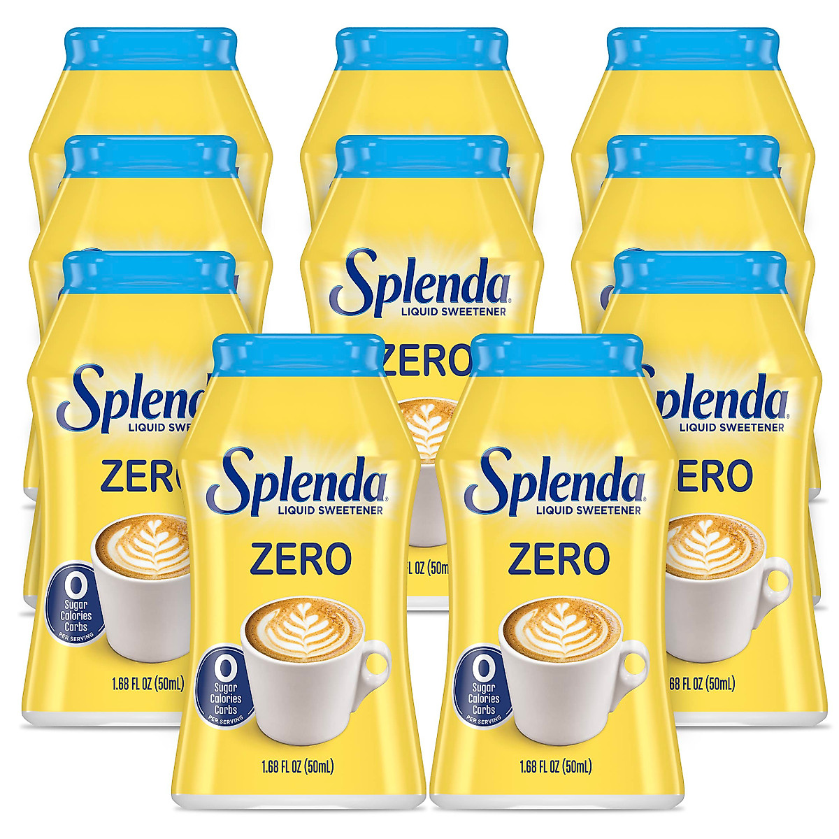 SPLENDA LIQUID Zero Calorie Sweetener drops, 1.68 Ounce Bottle (Pack of 10)