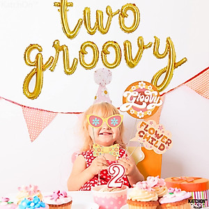 KatchOn, Two Groovy Photo Booth Props - Pack of 40, Groovy Photo Props | 60s Photo Booth Props | Retro Photo Booth Props for Two Groovy Party Decorations | Hippie Photo Booth Props for Birthday Party