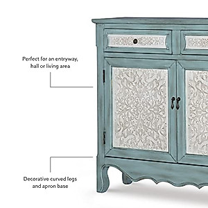 Powell Antique Console, Blue/White