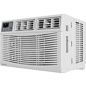 hOmeLabs Window Air Conditioner 8000 BTU - Energy Efficient, Digital Thermostat, Remote Control - Ideal for Rooms up to 350 Square Feet