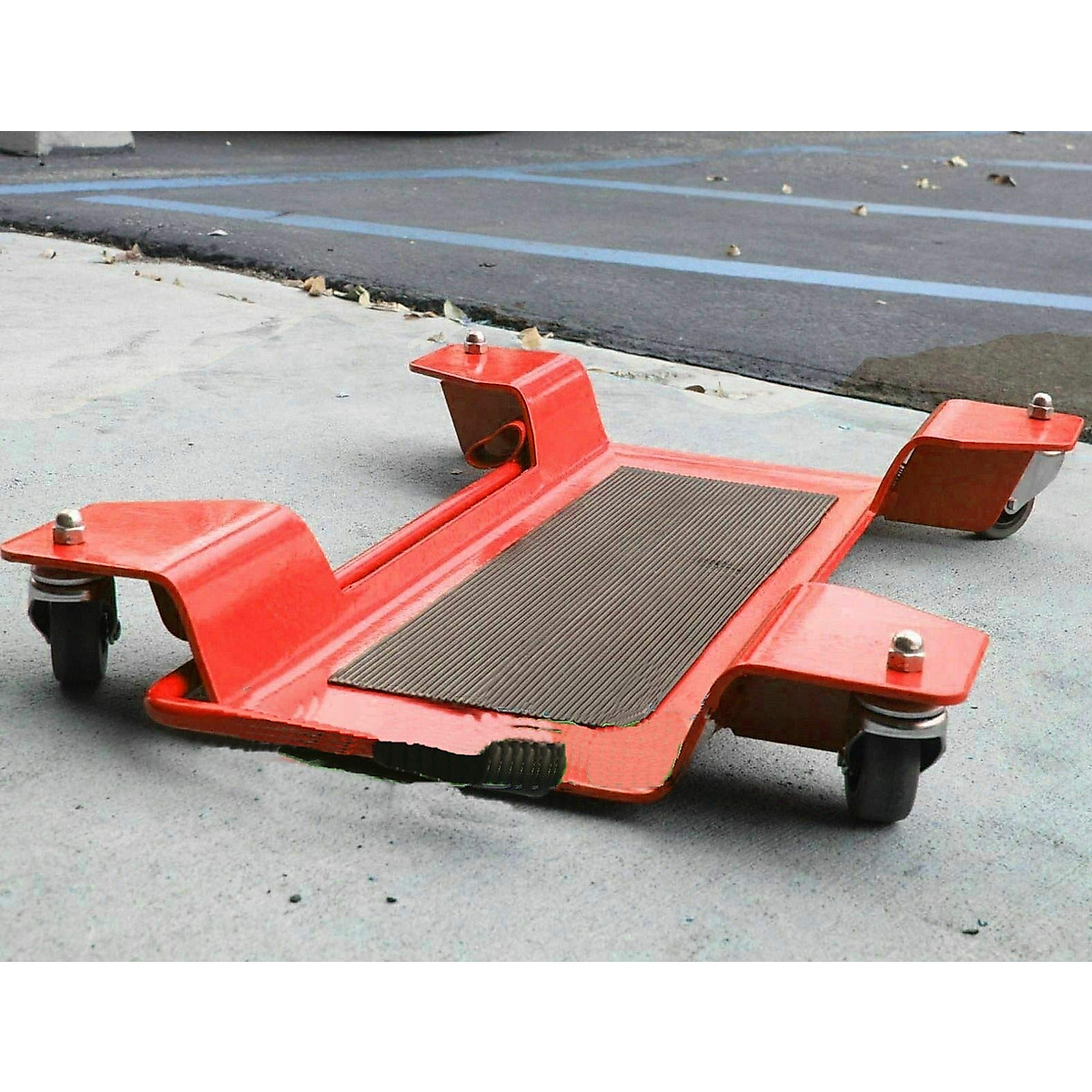 Motorcycle Center Stand Move Dolly with 360 Degree Casters for Workshop, Display Room and Home Garage