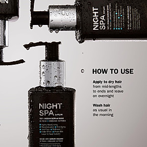 TRUSS Night Spa Serum - Anti Aging Damaged Hair Treatment with 100% Vegan Wax Base - Anti Frizz Hair Serum for Extra Shine, Moisture and Elasticity - (250 ml)