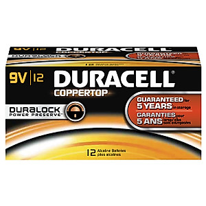 Duracell CopperTop Battery, Black, 9V
