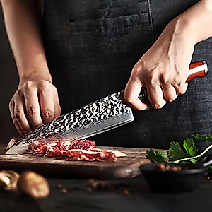 YARENH Chef Knife, 8 inch Professional Kitchen Knife,Sharp Damascus Stainless Steel Blade,73 Layers,High Carbon,Full Tang,Dalbergia Wood Handle,Gift Box Packaging,HTT-Series