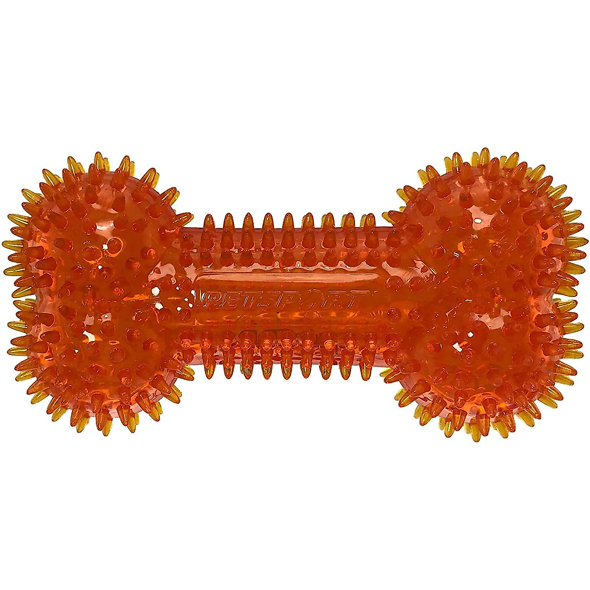 PetSport 7.5" Gorilla Spiky Squeaker Bone Dog Toy - Large | Vanilla Scented Super Durable TPR Rubber That Floats | Helps Maintain Dental Health for Your Pet, Colors Will Vary