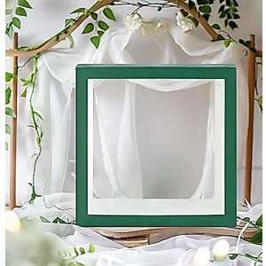 SietDESEO Green Card Box for Party Diy Money Card Box Gift Card Box Holder for Wedding Reception Baby Shower GraduationBirthday Card Box