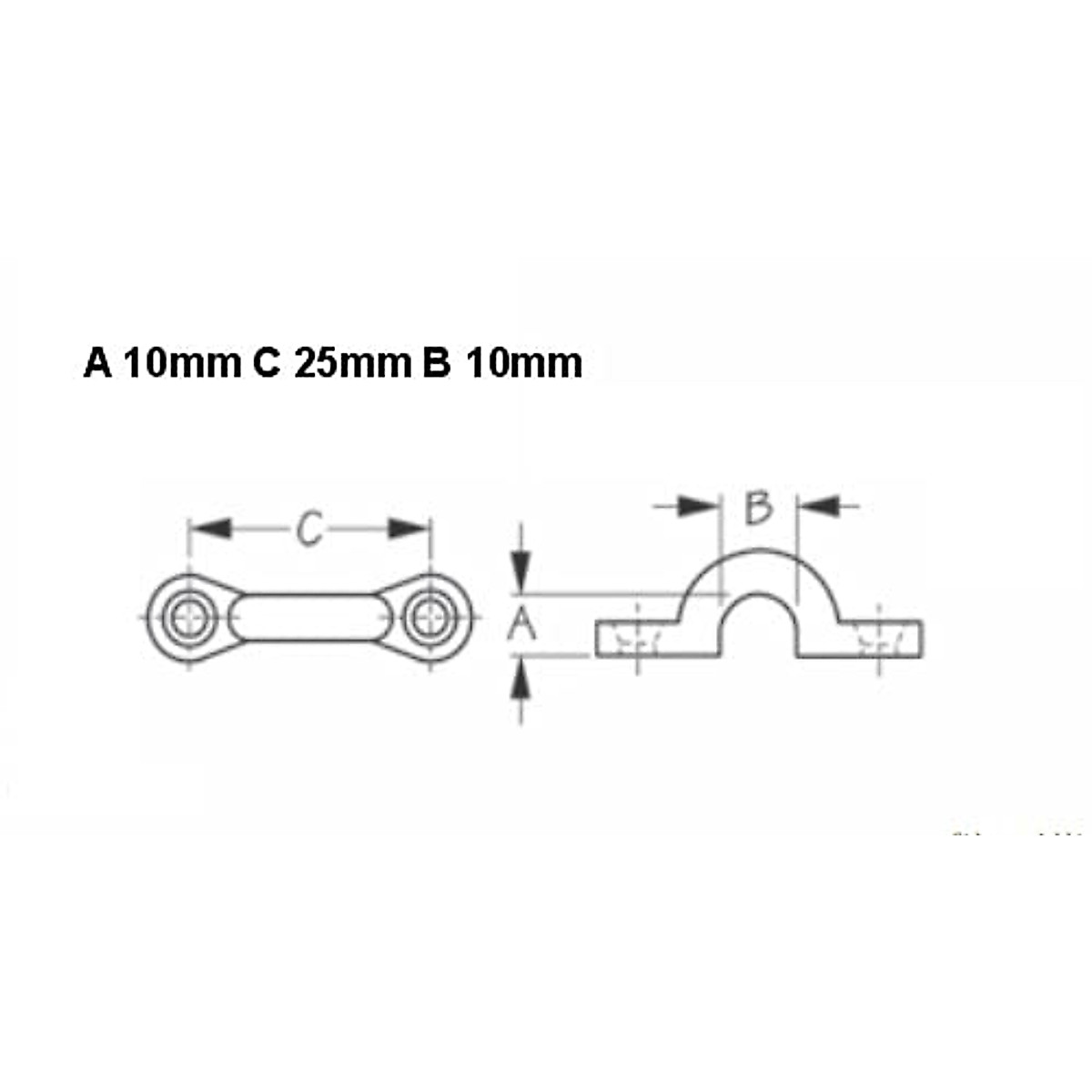 Injection Molded Nylon Pad Eyes Pack of 6 A4 Stainless Steel Machine Screws, Washers and Lock Nuts