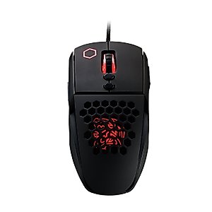 Thermaltake Tt Esports Ventus Ambidextrous Laser Gaming Mouse with 3-Zone Red LED Illumination, 7 Programmable Buttons, 5700 DPI Sendor, Graphical Configuration Interface