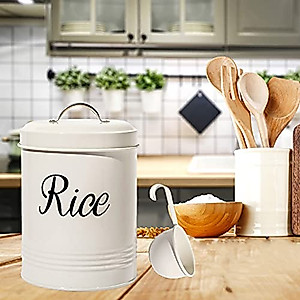 Baoblaze Metal Food Rice Storage Tin Canister 3L Container 5.9x7.5 Inch Premium