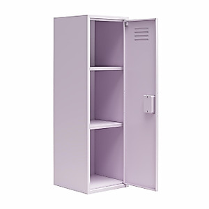 Little Seeds Casey Kids Tall Metal Storage Locker, Lavender