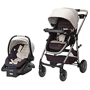 Safety 1st Deluxe Grow and Go Flex 8-in-1 Travel System, Weight Capacity from 4–35 lbs, Dunes Edge