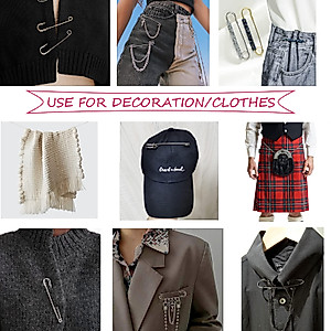 Urmspst Safety Pins (2022 New), 3" Large Safety Pins Pack of 30 for Clothes Leather Canvas Blankets Crafts Skirts Kilts, Extra Large Safety Pin Heavy Duty Safety Pins (Black)