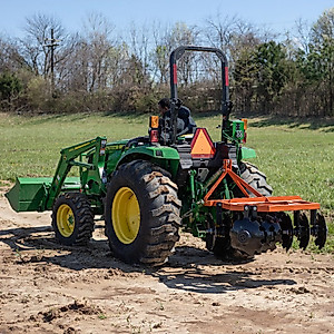 Titan Attachments 4 FT Notched Disc Harrow Plow, Category 1, 3 Point, for Kubota New Holland Tractors