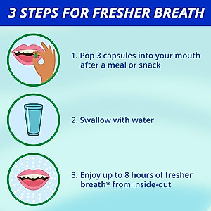 Beyond Breath Breath Freshening Capsules, Fresher Breath From Inside-Out, Even Works On Bad Breath From Garlic, Lasts Up To 8 Hours, 50 Capsules