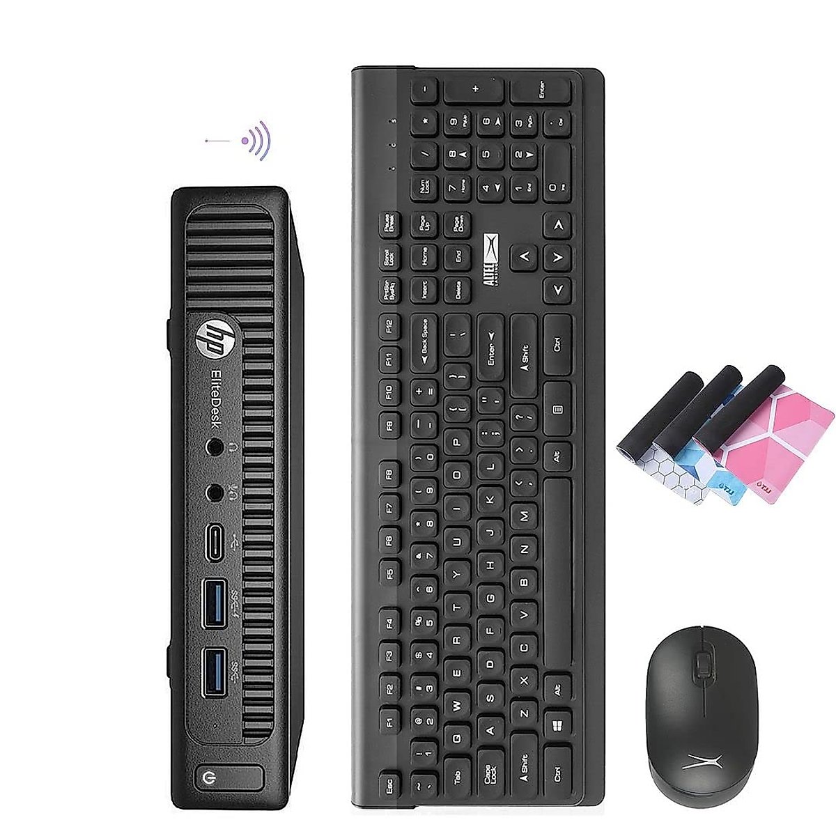 HP Mini PC EliteDesk 800 G2 Micro Desktop,i5 6500 Quad Core Up to 3.60GHz,16GB DDR4 512GB SSD,AX210 Built-in WiFi 6E + Bluetooth 5.2,HDMI,VGA,DP,Windows 10 Pro,Wireless K&M + TJJ Mouse Pad(Renewed)