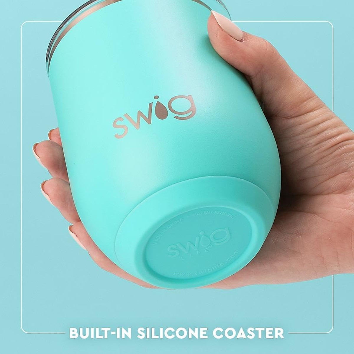 Swig Life 12oz Wine Tumbler with Lid, Stainless Steel, Dishwasher Safe, Portable, Triple Insulated Wine Tumbler, Wine Gifts, Birthday Gifts for Women (Make a Wish)