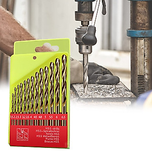 10Pcs/13Pcs M35 Twist Drill Bit Sturdy Fast Chip Removal U-shaped Spiral Groove Round Shank Twist Drilling Bits for Woodworking - Professional13pcs