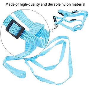 Balacoo Rabbit Harness, Adjustable Bunny Harness Leash Nylon Strap Small Animals Pet Accessories for Outdoor Walking (Random Color)