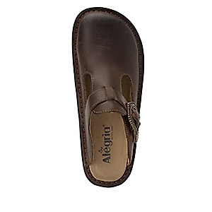 Alegria Women's Classic Oiled Brown Leather Clog 10.5-11 M US