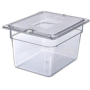 Carlisle FoodService Products 10223B07 StorPlus Half Size Food Pan, Polycarbonate, 8" Deep, Clear