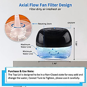 ap airpleasure Purifier Air Washer, Air Fresher Aroma Diffuser for Home, Office, Air Purifier with Night Light (Black)