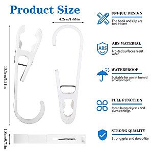 4PCS Laundry Hooks Clip Plastic Clothes Hangers Pins, Clothes Pins Swivel Hanging Hooks Super Strong Hanger Clips Laundry Hooks Clip for Bathroom Wardrobe Kitchen Travel