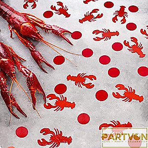 Crawfish Party Decorations 600 Pieces Crawfish Confetti Red Lobster Party Supplies Table Decoration Confetti for Lobster Theme Birthday Wedding Baby Shower Bridal Shower Crawfish Party Decoration