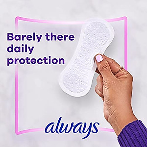 Always Thin Daily Panty Liners For Women, Light Absorbency, Unscented, 162 Count