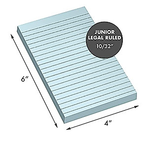 MoreWith Lined Sticky Notepads, 4x6, Pack of 3 Sticky Notes, Pastel Colors (Blue, Green), 100 Sheets Per Pad, Recyclable & Eco-Friendly