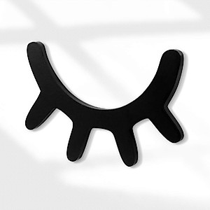 BESPORTBLE 1 Pair Wooden Eyelash Wall Stickers Sleepy Eyes Wall Art Decor Nursery Baby Kids Bedroom