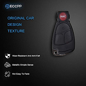 ECCPP IYZ 3312 Uncut Keyless Entry Remote Control Car Key Fob SHELL CASE Replacement for Mercedes-Benz C280 C350 CLK350 E350 S350 CLK500 G500 S600 SL500 IYZ 3312 (Pack of 1)