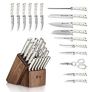Cangshan S1 Series 1022599 German Steel Forged 17-Piece Knife Block Set, Walnut