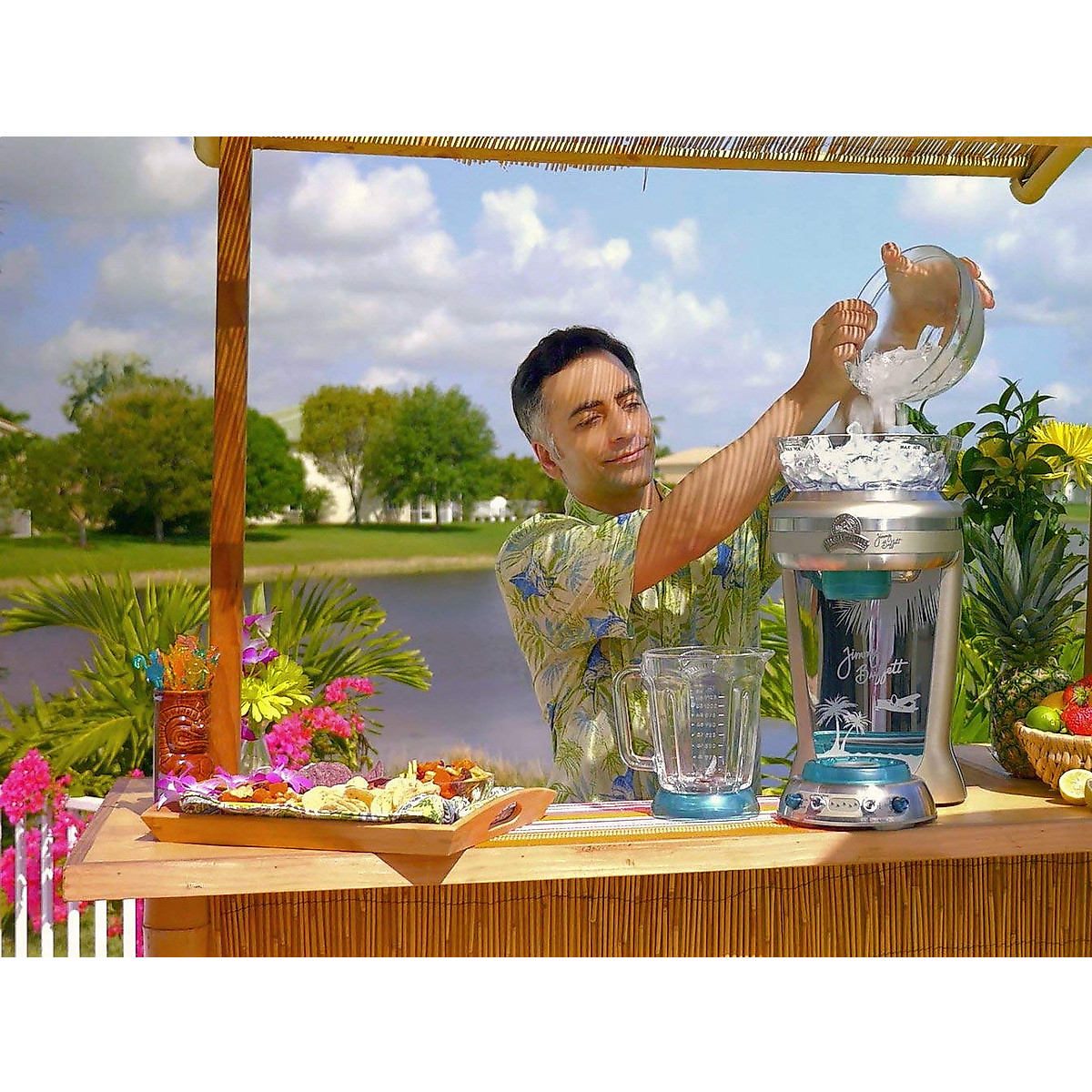 Margaritaville DM1946-000-000 Jimmy Buffet Signature Edition Frozen Concoction Maker, DM1946, Metallic (Renewed)