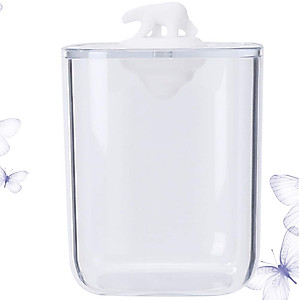 Cabilock Box Cotton Swab Makeup Ball Holder Cotton Pad Storage Cotton Pads Organizer Dispenser Swab Dispenser Container with Lid Cotton Pad Jar Clear Container Earth Tones Storage Rack