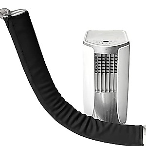 tBesme Insulated Hose Cover Portable A/C Hose Cover Wrap for Portable Air Conditioners, 60" Length (Black)