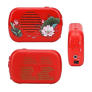 Zerodis Mini Buddha Music Player Machine Buddhist Chanting Player Praying Song with 22 Buddhist Songs(Jujube Red)(Jujube Red)