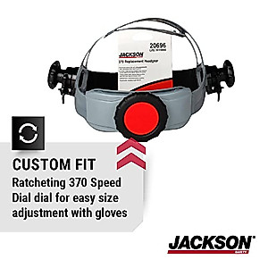 Jackson Safety 370 Replacement Headgear Part - Welding Helmet Accessories - Adjustable - Black/Grey - 20696