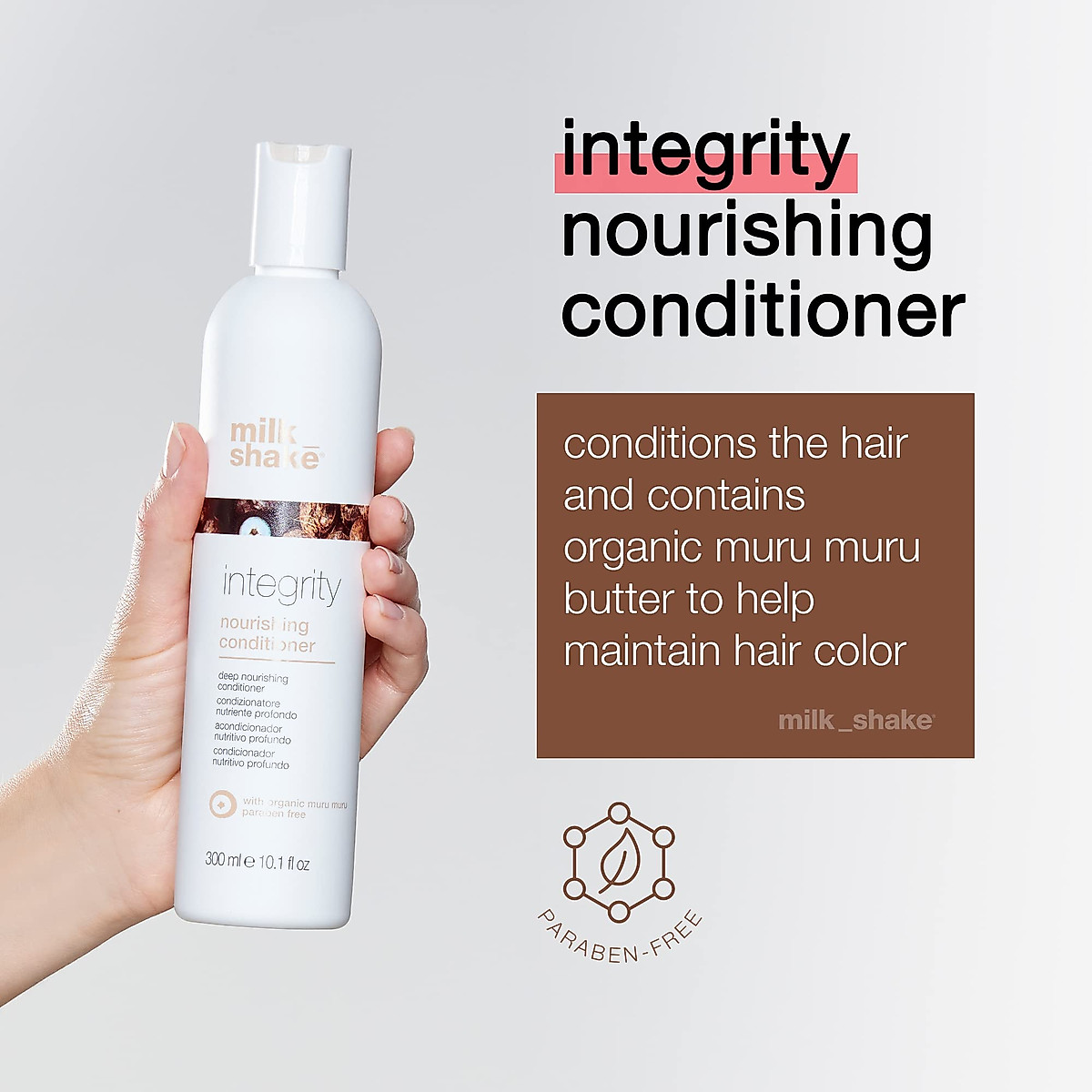 milk_shake Integrity Nourishing Conditioner - Anti Frizz Conditioner with Muru Muru Butter, Paraben Free, 1.7 Fl Oz