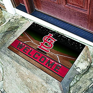 FANMATS 21934 Team Color Crumb Rubber St. Louis Cardinals Door Mat, 1 Pack