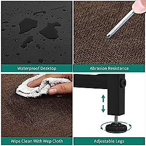 YITAHOME Storage Tower with 5 Drawers - Fabric Dresser, Organizer Unit for Bedroom, Living Room, Closets & Nursery - Sturdy Steel Frame, Easy Pull Fabric Bins & Wooden Top (Brown)