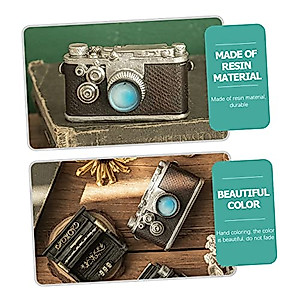 NOLITOY 3pcs Camera Model Nativity Ornaments for Kids Poppets for Kids Home Décor Camera Desktop Decoration Metal Desktop Ornament Sculpture Retro Camera Model Tabletop Camera Model