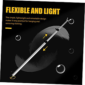 SHOWERORO 1pc Closet Clothes Rail Heavy Duty Shelves Pant Hooks for Closet Adjustable Hitch Metal Clothesline Pole Clothesline Poles for outside Clothesline Poles Outdoor Cloth Hanger Pole